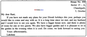 CHSE Odisha Class 11 English Writing Personal Letters and Notes – BSE ...