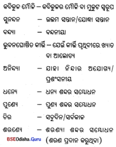 BSE Odisha 9th Class Odia Solutions Chapter 20 ବନ୍ଦେ ଉତ୍କଳ ଜନନୀ – BSE ...